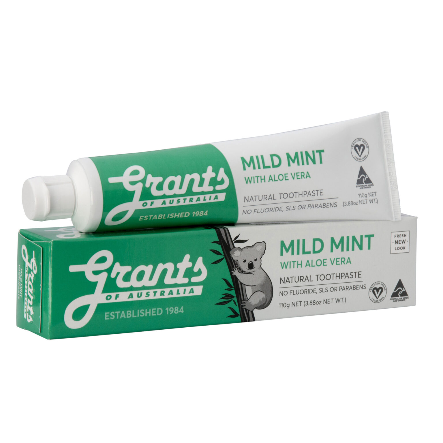 GRANTS NATURAL TOOTHPASTE - Mild Mint - Balanced Essentials